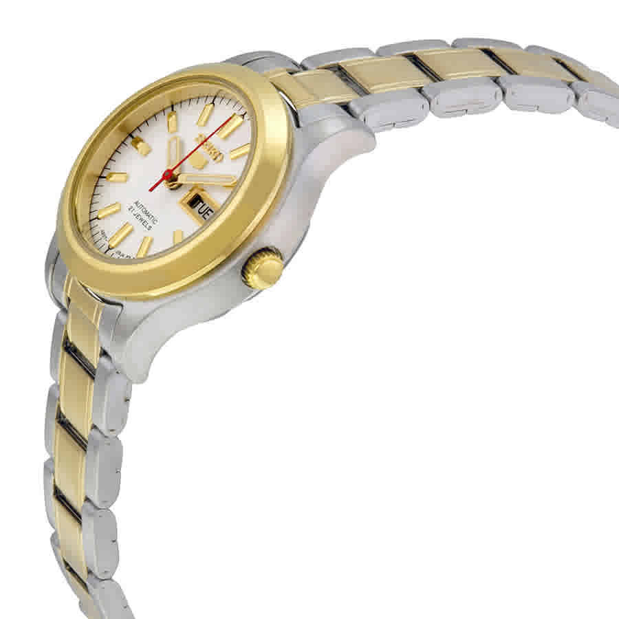 Seiko 5 Automatic White Dial Two-tone Ladies Watch SYMD90 Seiko