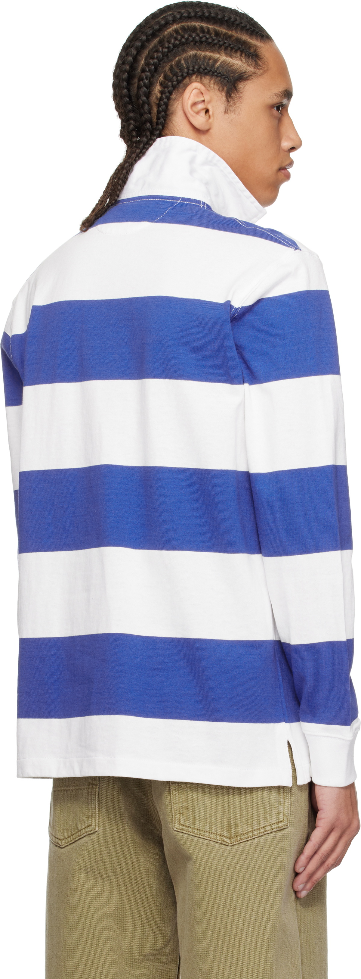 Polo Ralph Lauren Blue & White 'The Iconic Rugby' Polo Polo Ralph Lauren
