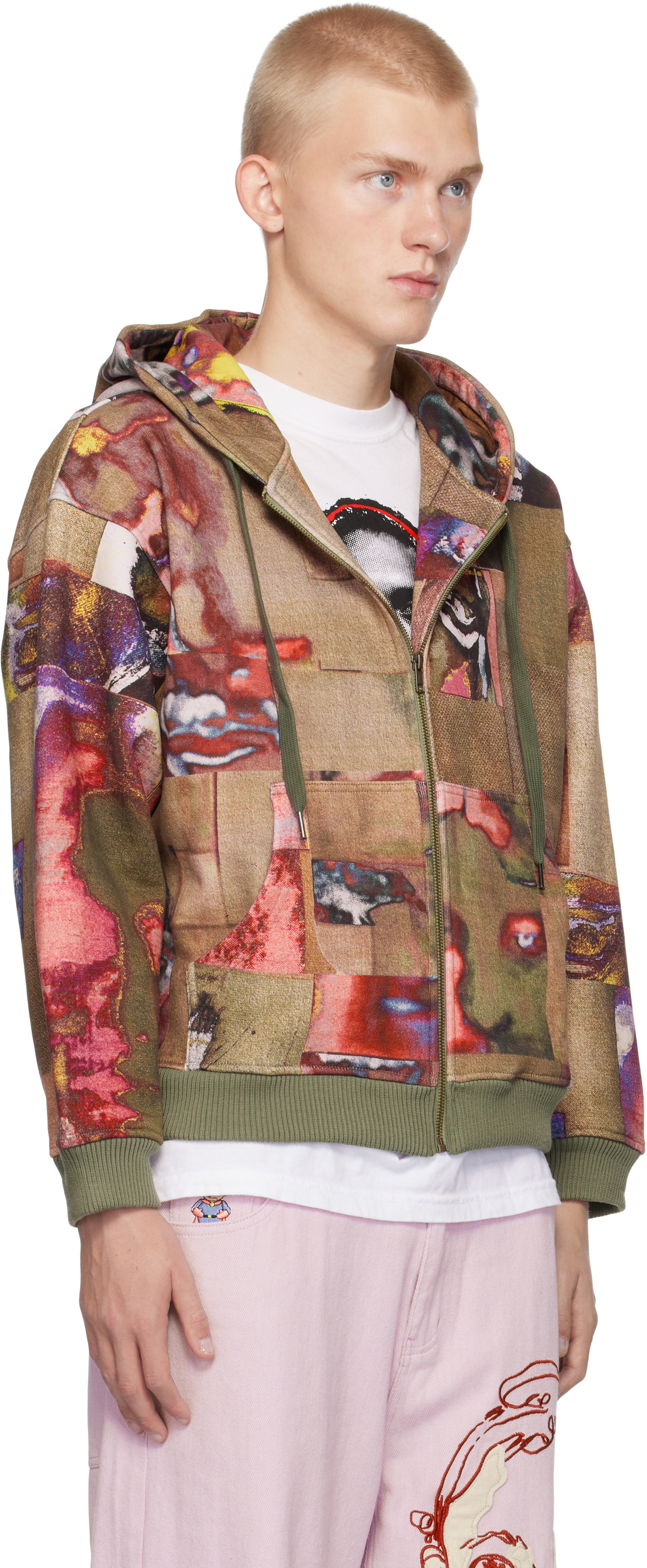KidSuper Multicolor Faces Collage Zip Hoodie KidSuper