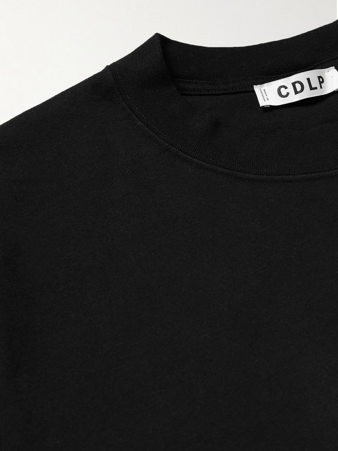 CDLP - Mobilité Logo-Embroidered Cotton-Jersey T-Shirt - Black CDLP