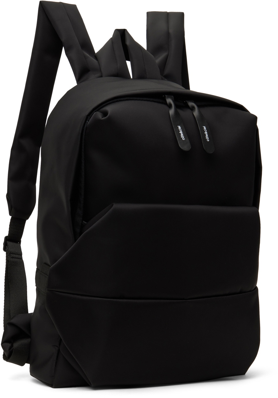 Côte&Ciel Black Sava Sleek Nylon Backpack Cote & Ciel