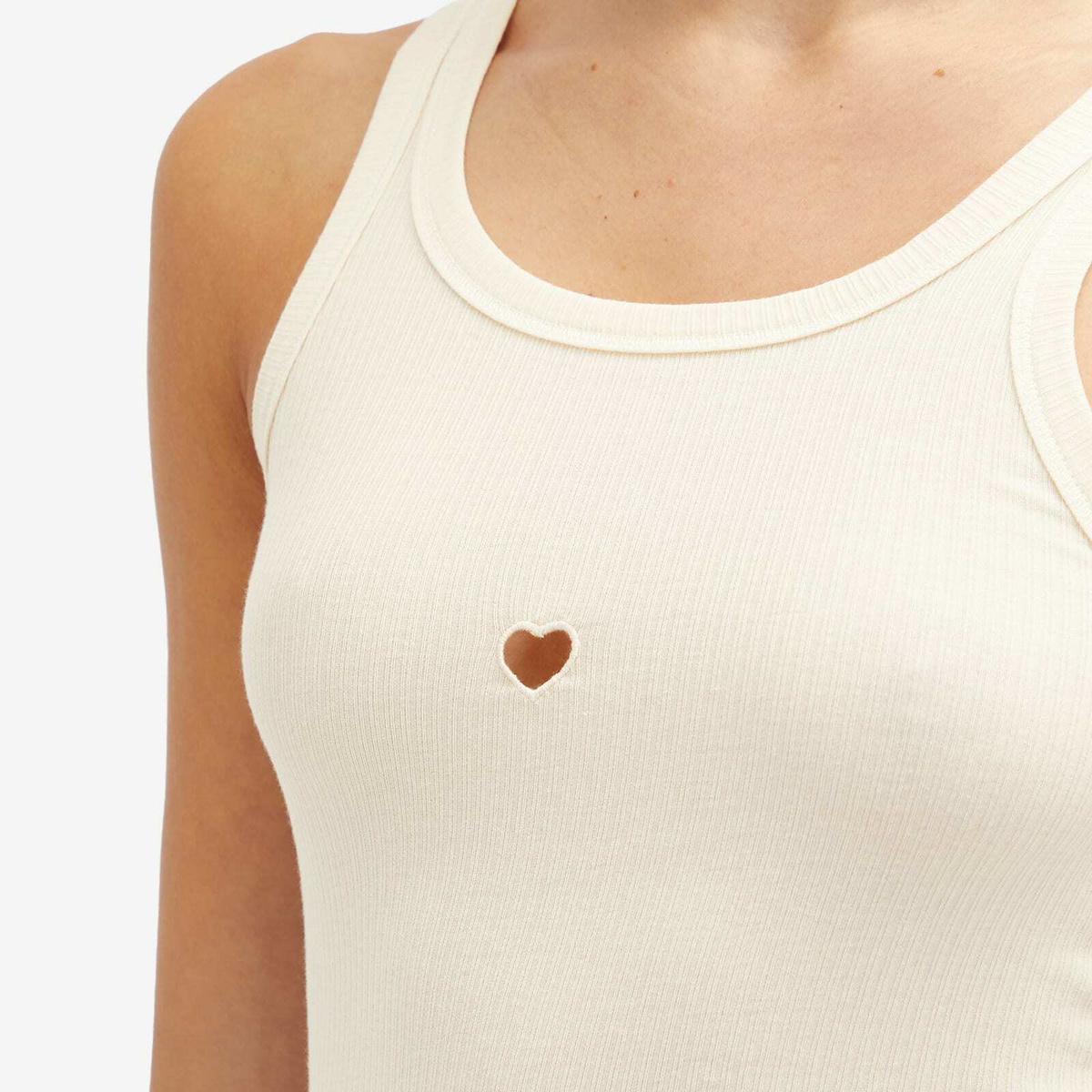 Baserange Women's Heart Tank in Undyed Baserange