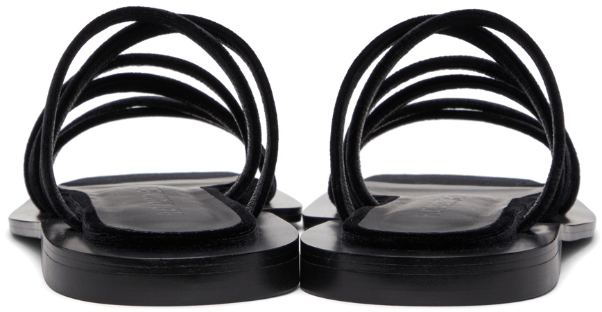 Flat Apartment Black Wide Square Sole Sandals