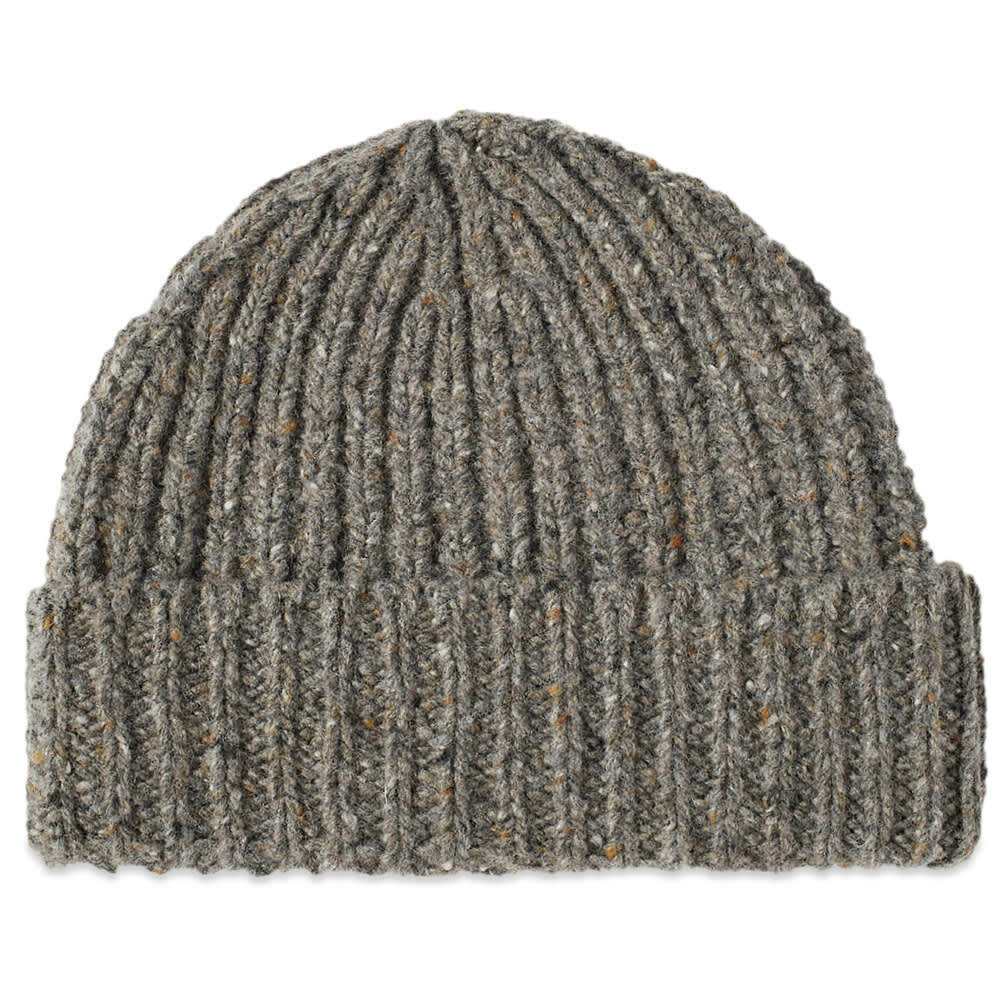 Universal Works Men's Short Watch Cap in Grey Fleck Universal Works