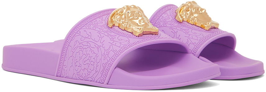 Versace Purple Palazzo Slides Versace