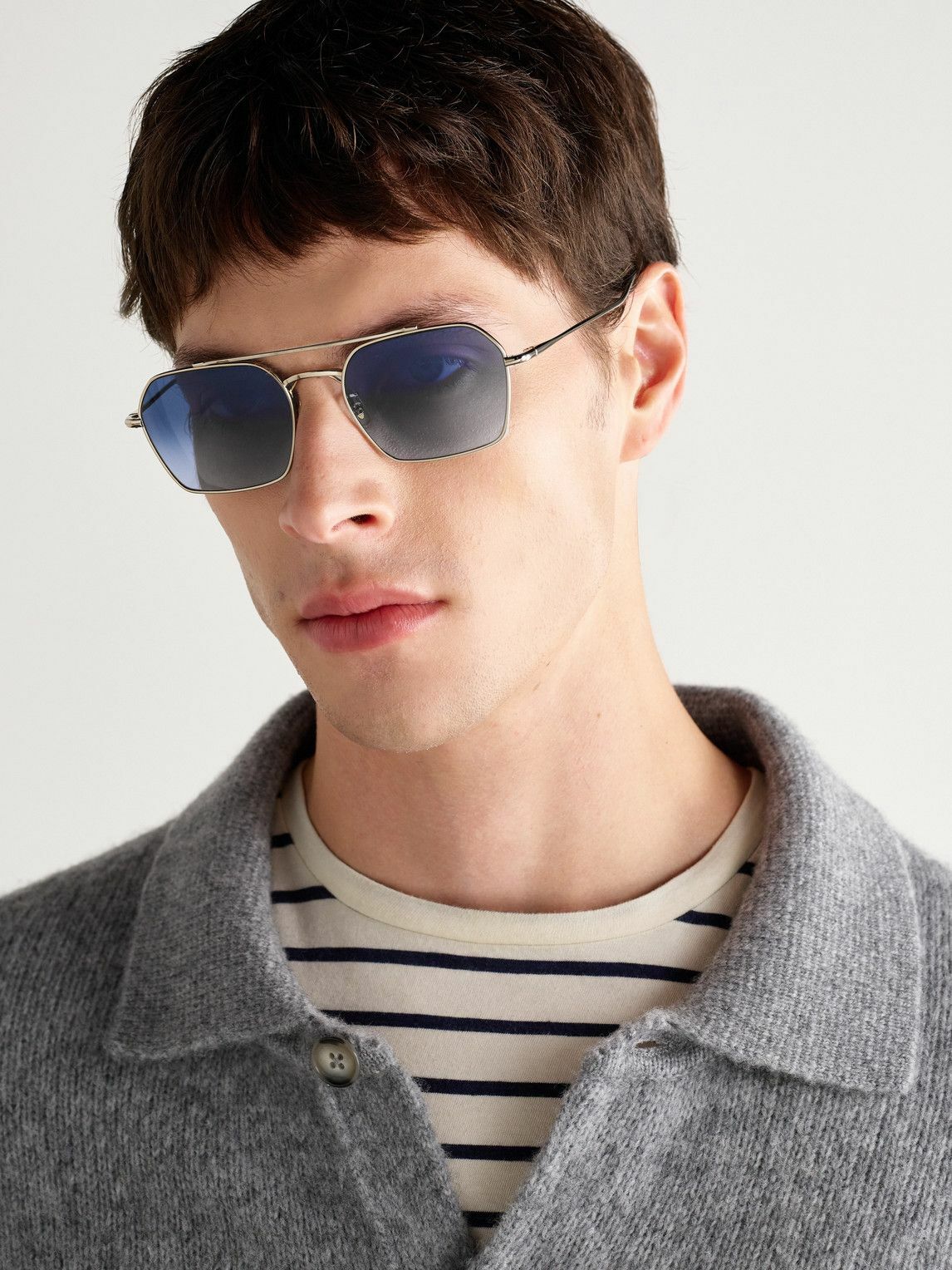 Oliver Peoples - TK-15 D-Frame Gold-Tone Sunglasses Oliver Peoples