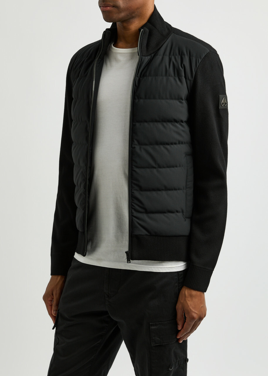 Moose Knuckles Kamet Hybrid Shell and Knitted Jacket Black Moose Knuckles