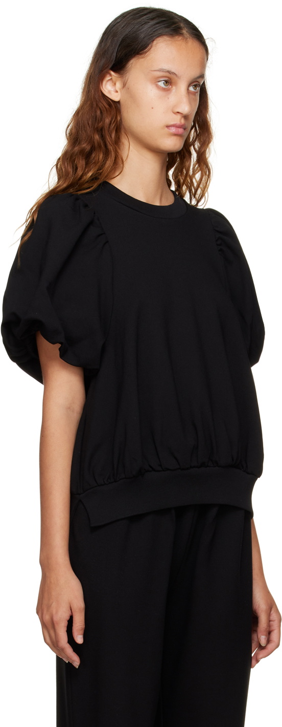Simone Rocha Black Inverted Puff Sleeve Sweatshirt Simone Rocha