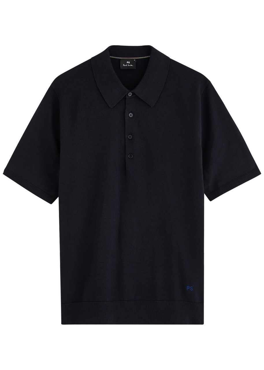 PS Paul Smith Logo-embroidered Cotton Polo Shirt Navy PS by Paul Smith
