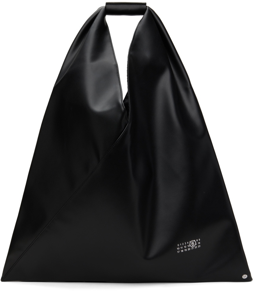 MM6 Maison Margiela Black Classic Triangle Tote MM6 Maison Margiela