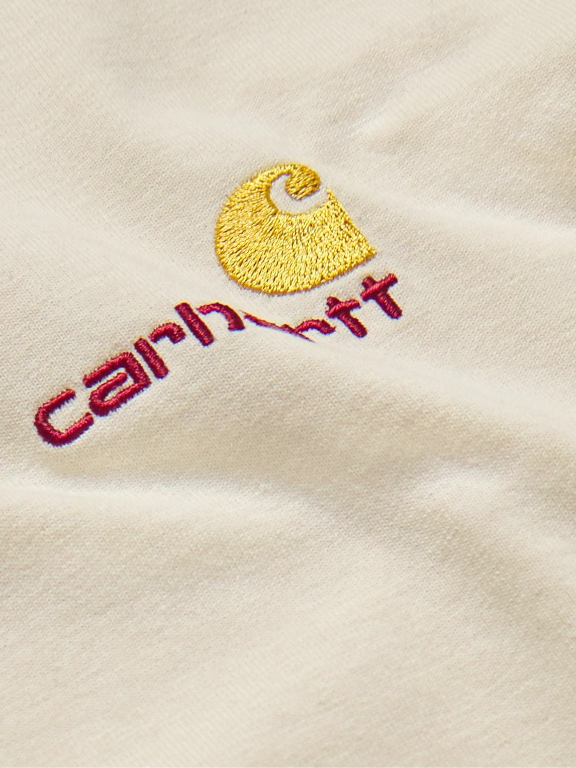 Carhartt WIP - American Script Logo-Embroidered Cotton-Jersey T-Shirt ...
