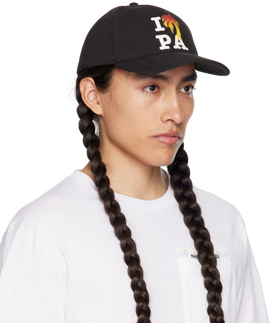 Palm Angels Black 'I Love PA' Cap Palm Angels