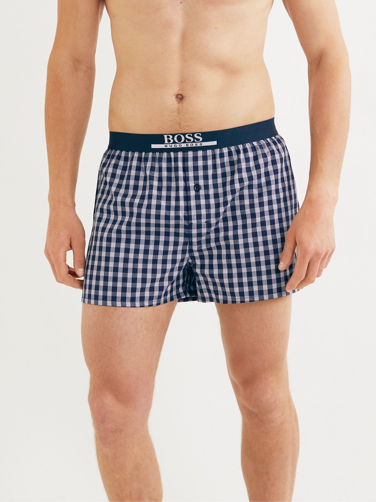 HUGO BOSS - Two-Pack Cotton Boxer Shorts - Blue Hugo Boss