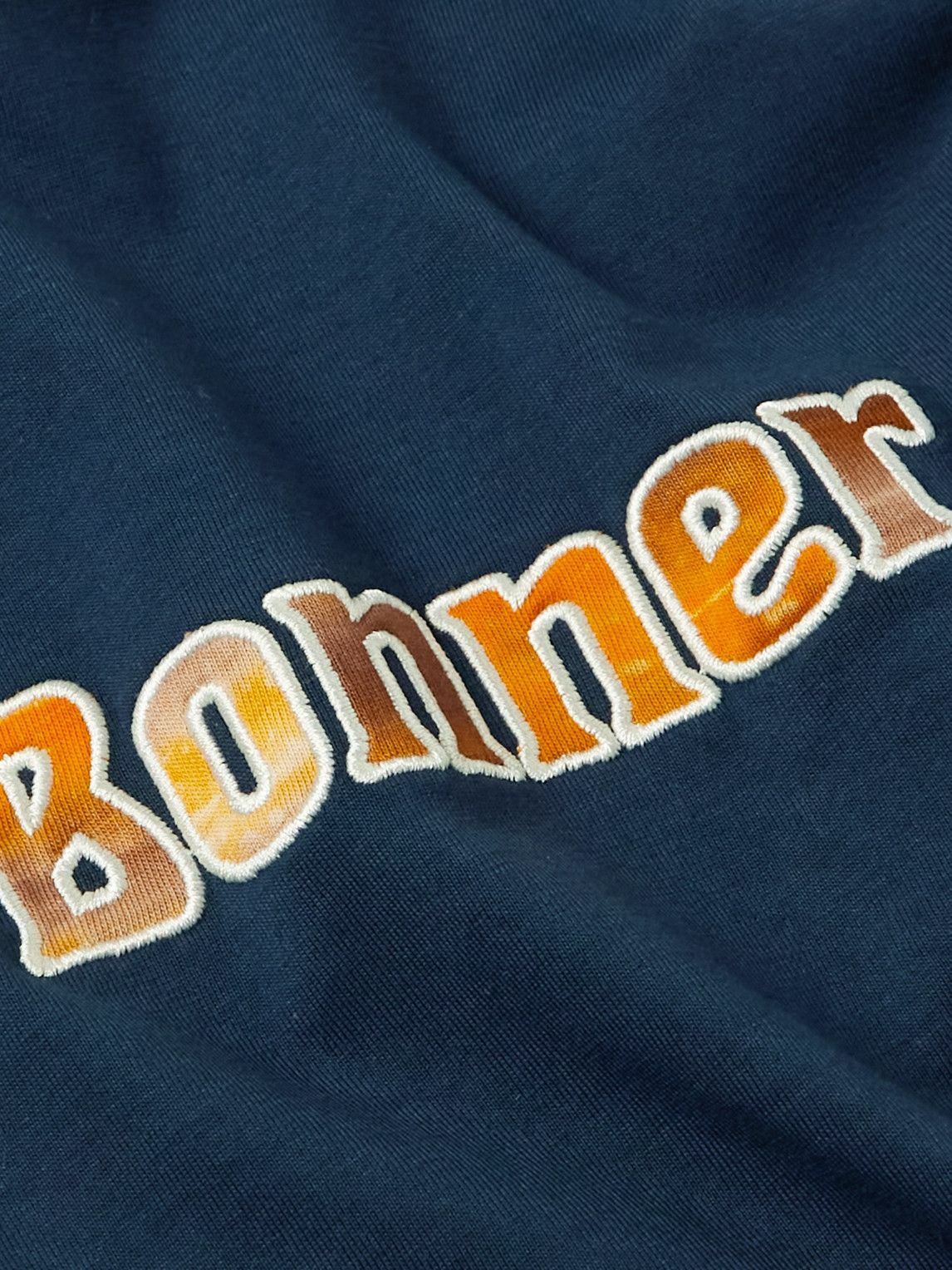 Wales Bonner - Logo-Embroidered Cotton-Jersey T-Shirt - Blue Wales Bonner