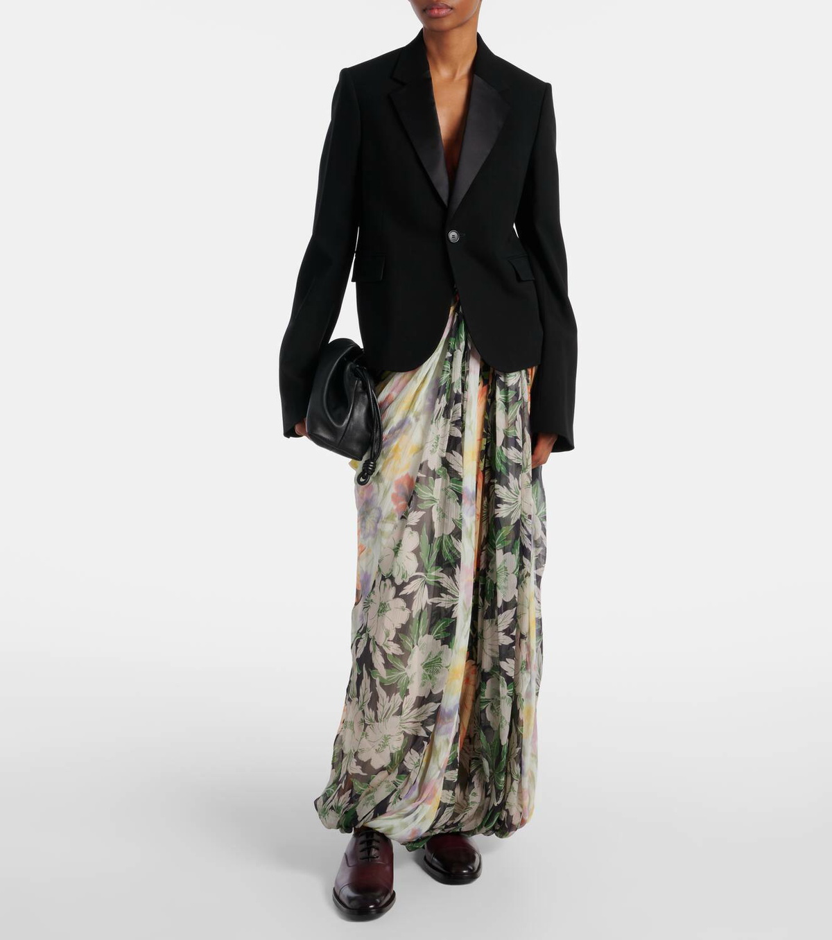 Loewe Satin-trimmed wool blazer Loewe