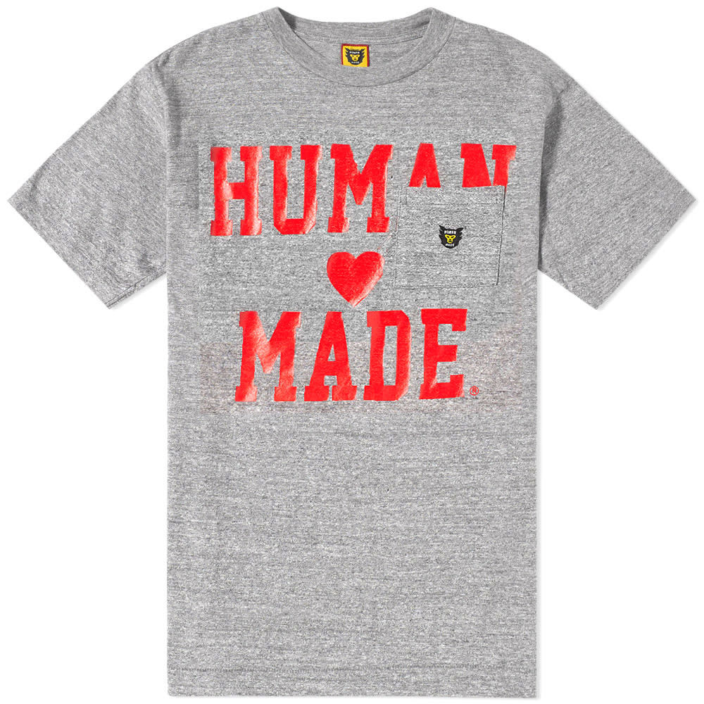 Human Made Print Pocket Tee Grey Human Made