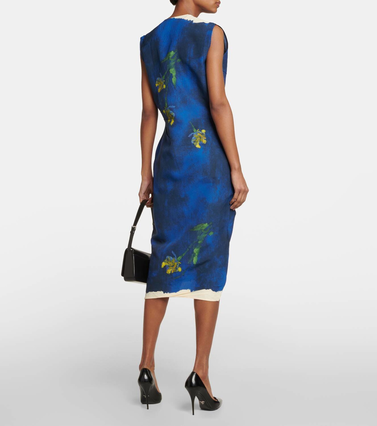 Prada Printed technical midi dress Prada