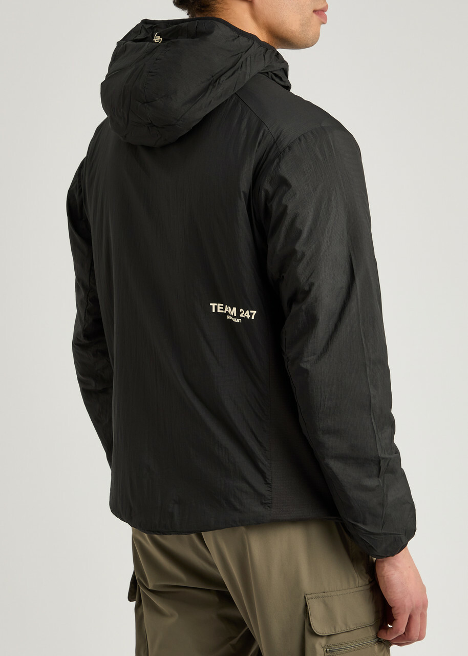 Represent 247 Hooded Nylon Jacket Black Represent