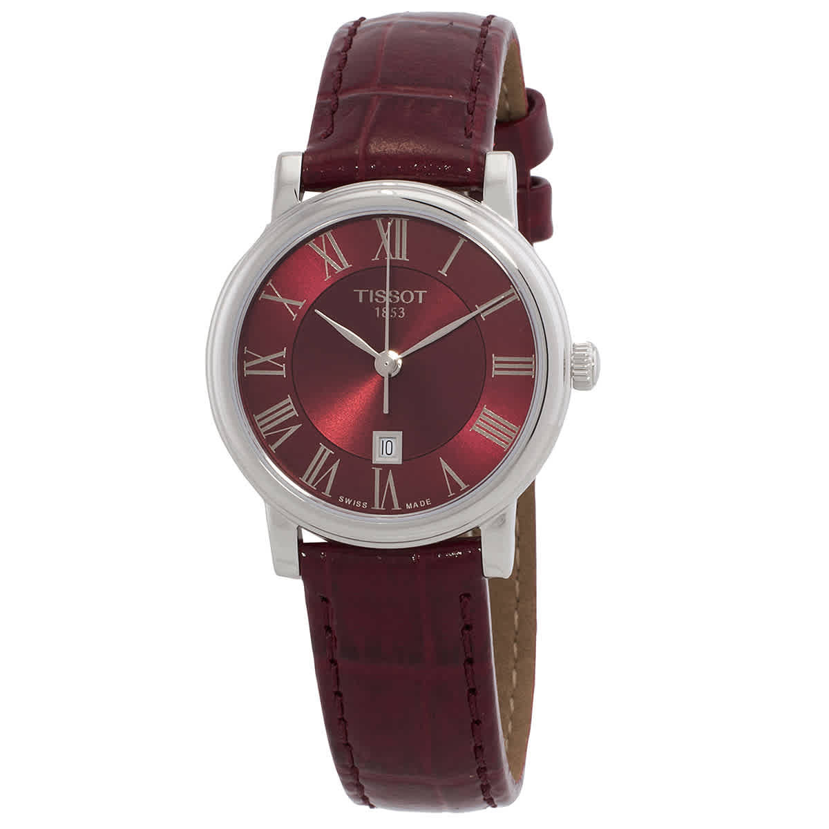 Tissot Carson Premium Quartz Red Dial Ladies Watch T122.210.16.373.00 ...