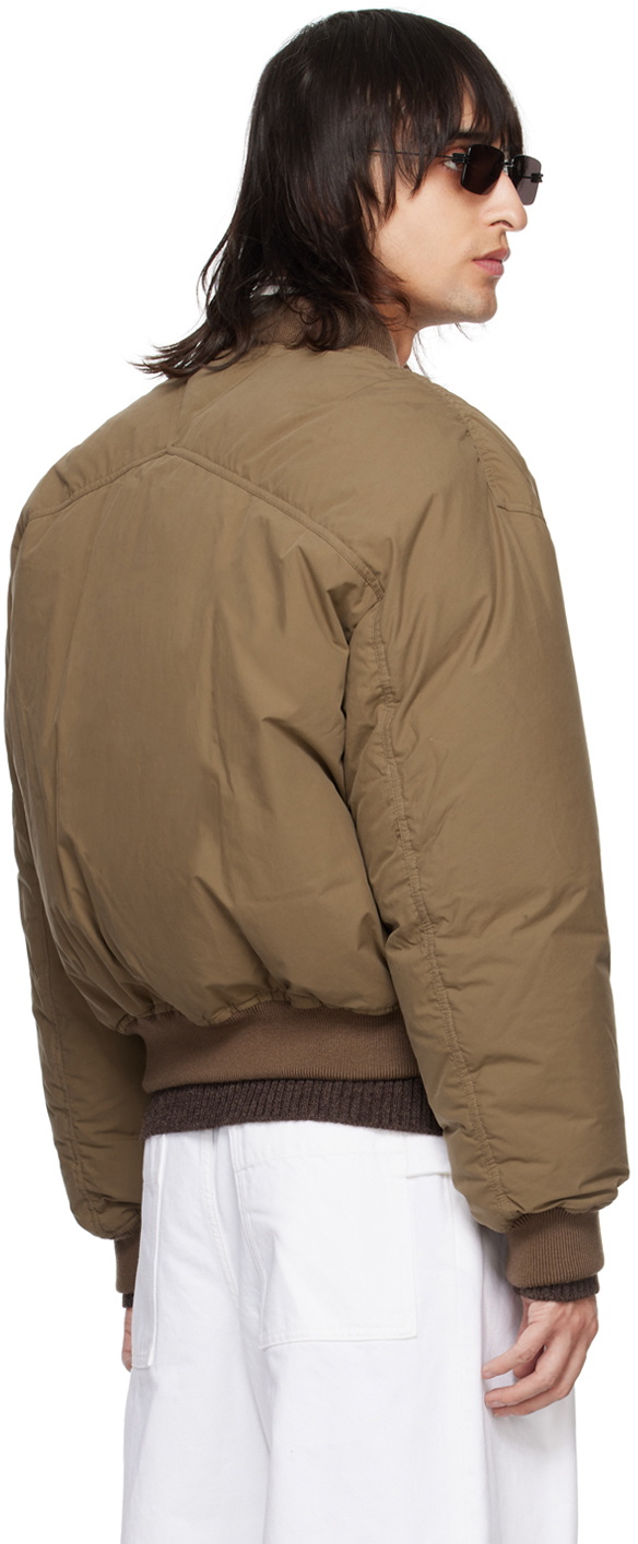 Bottega Veneta Brown Down Bomber Jacket Bottega Veneta