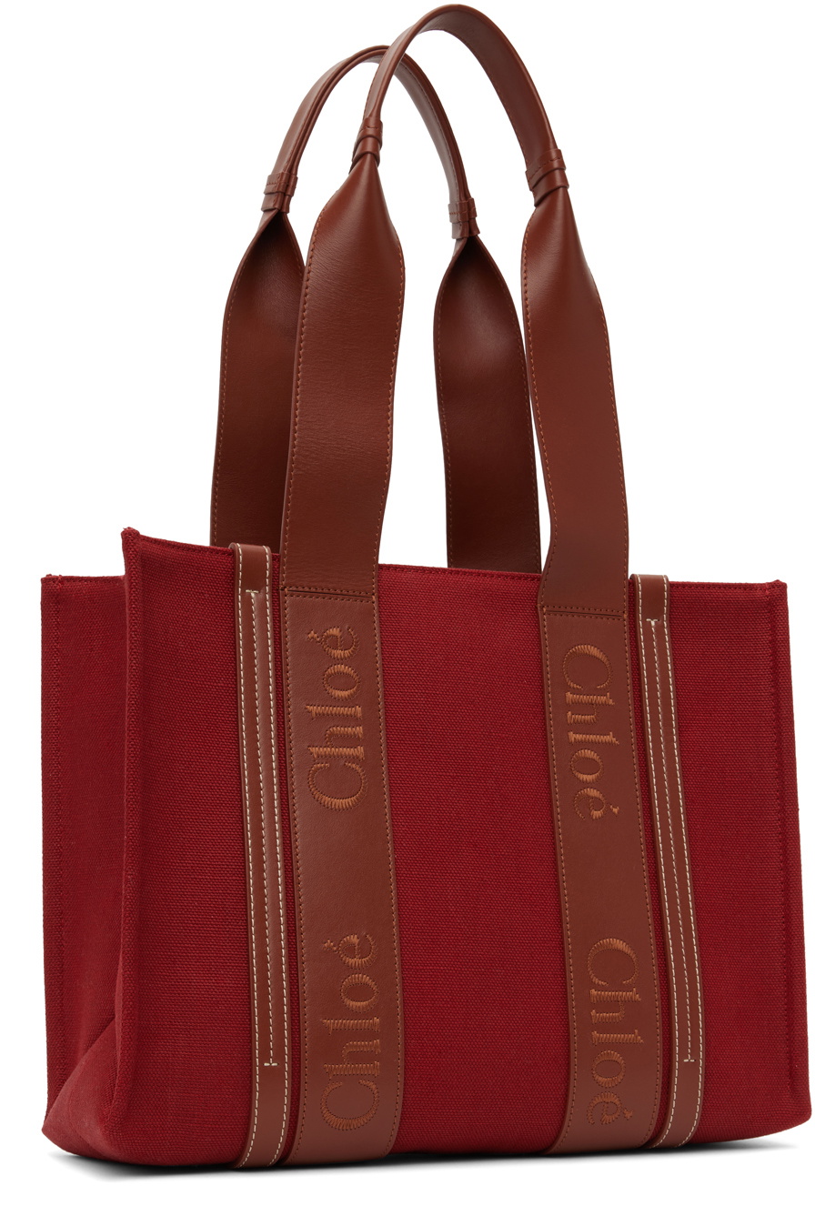 Chloé Red Medium Woody Tote Chloe