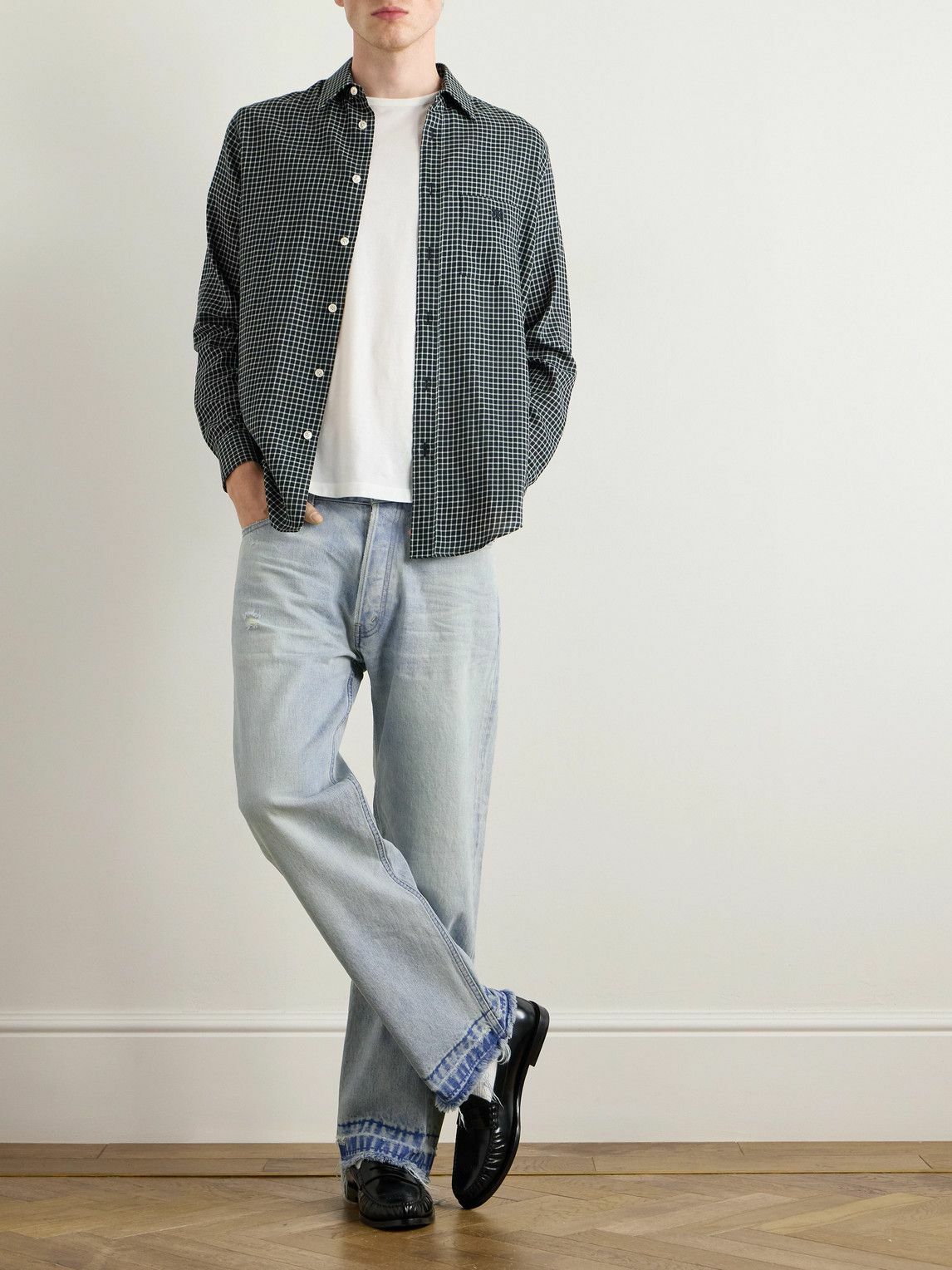 CELINE - Wesley Straight-Leg Distressed Jeans - Blue Celine
