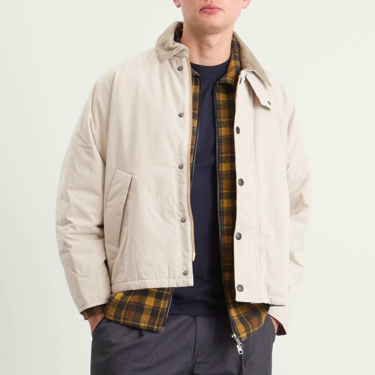 Barbour Men's Padded Transport Jacket in Mist Barbour