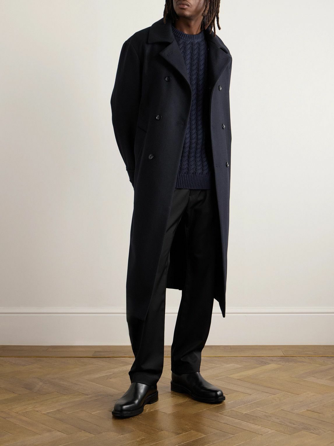 Barena - Maino Cable-Knit Wool-Blend Sweater - Blue Barena