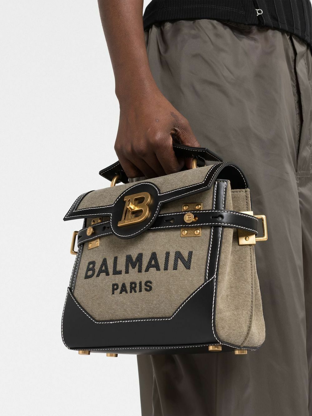 Balmain Green B-Buzz 23 Shoulder Bag Balmain