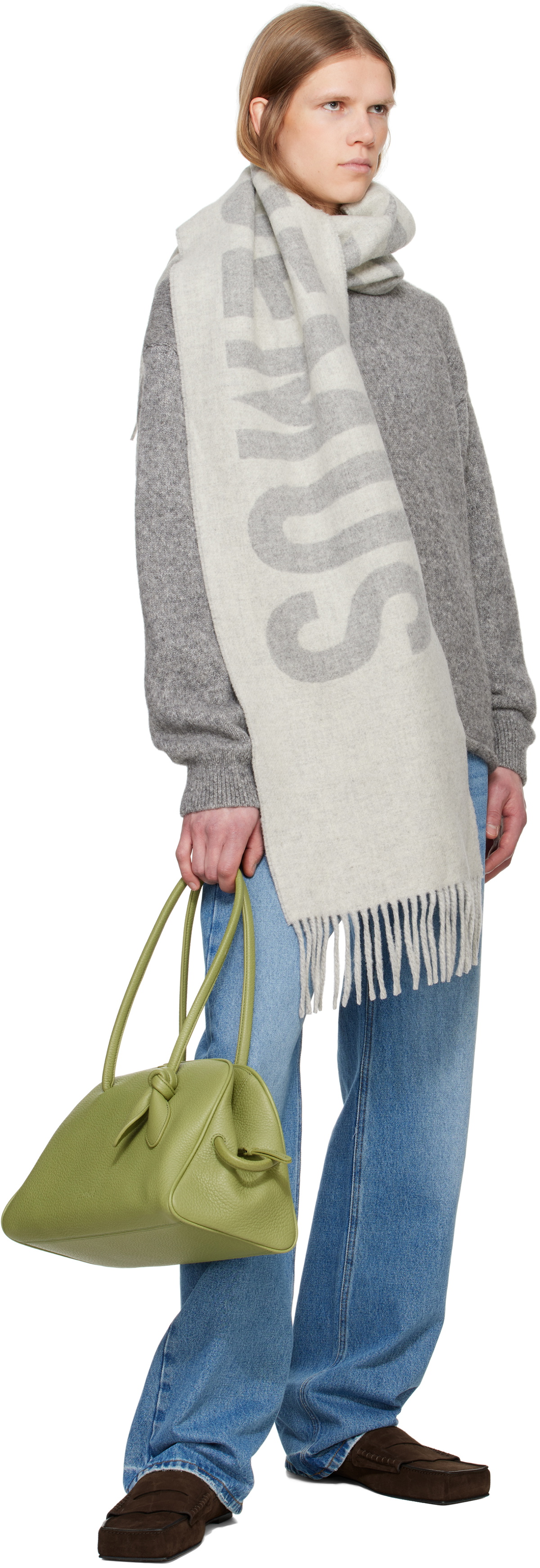 JACQUEMUS Gray 'The Jacquemus' Scarf Jacquemus