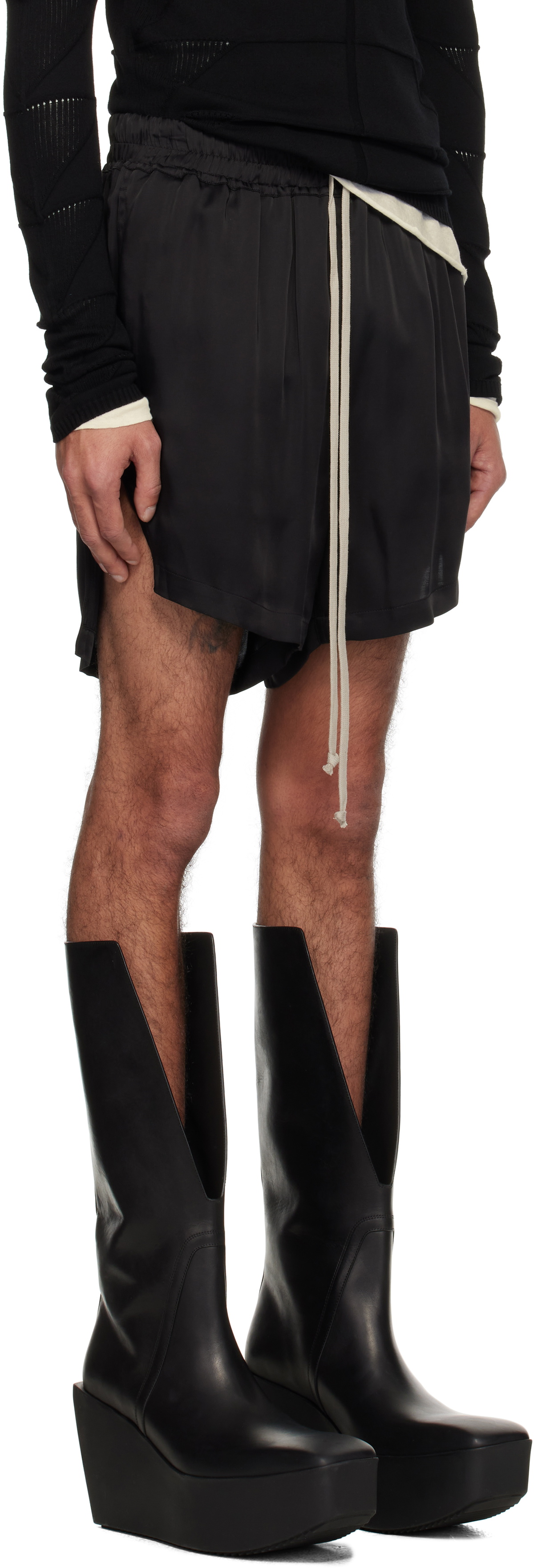 Rick Owens Black Hollywood Boxers Shorts Rick Owens