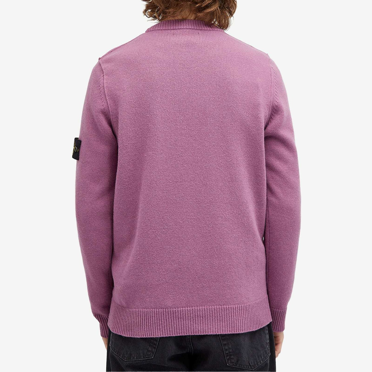 Stone Island Men's Reverse Seam Lambswool Crew Neck Jumper in Rose ...