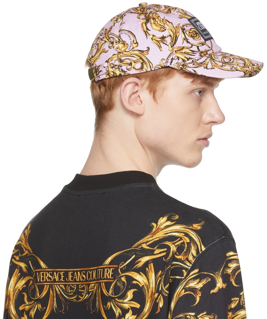 Versace Jeans Couture Pink & Gold Regalia Baroque Cap Versace