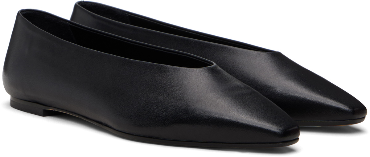 Aeyde Black Betty Square-Toe Ballerina Flats Aeyde
