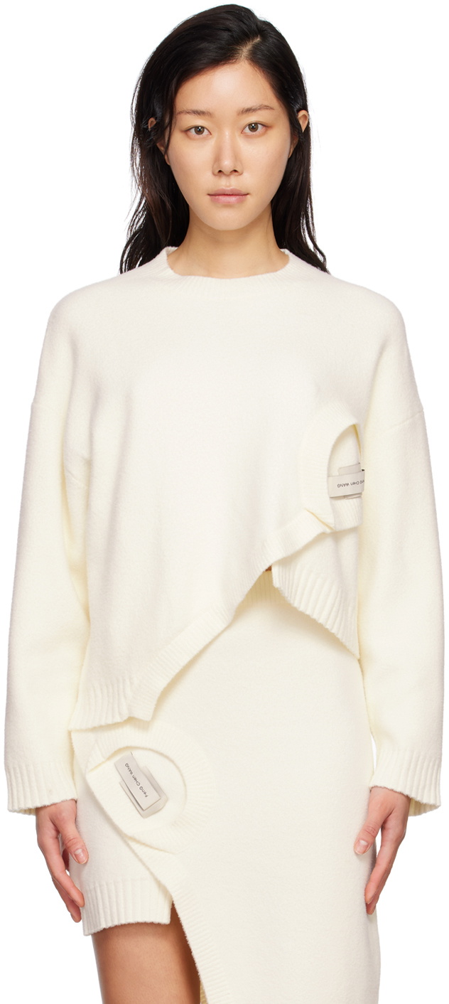 Feng Chen Wang Off-White Deconstructed Sweater Feng Chen Wang