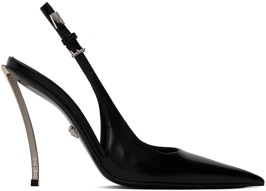 Versace Black Pin-Point Heels Versace