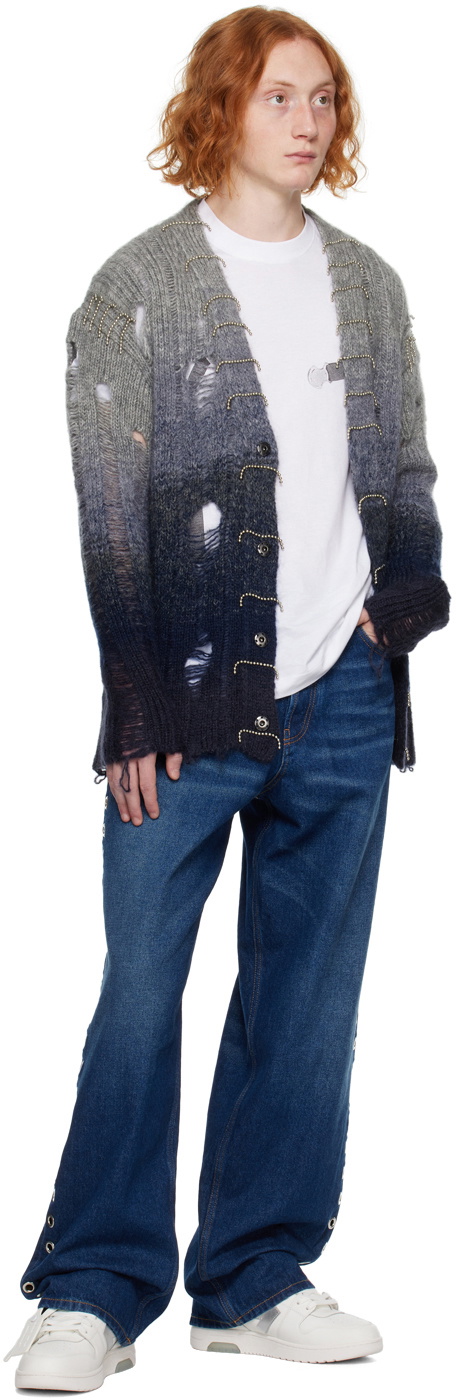 Off-White Gray Punk Cardigan Off-White