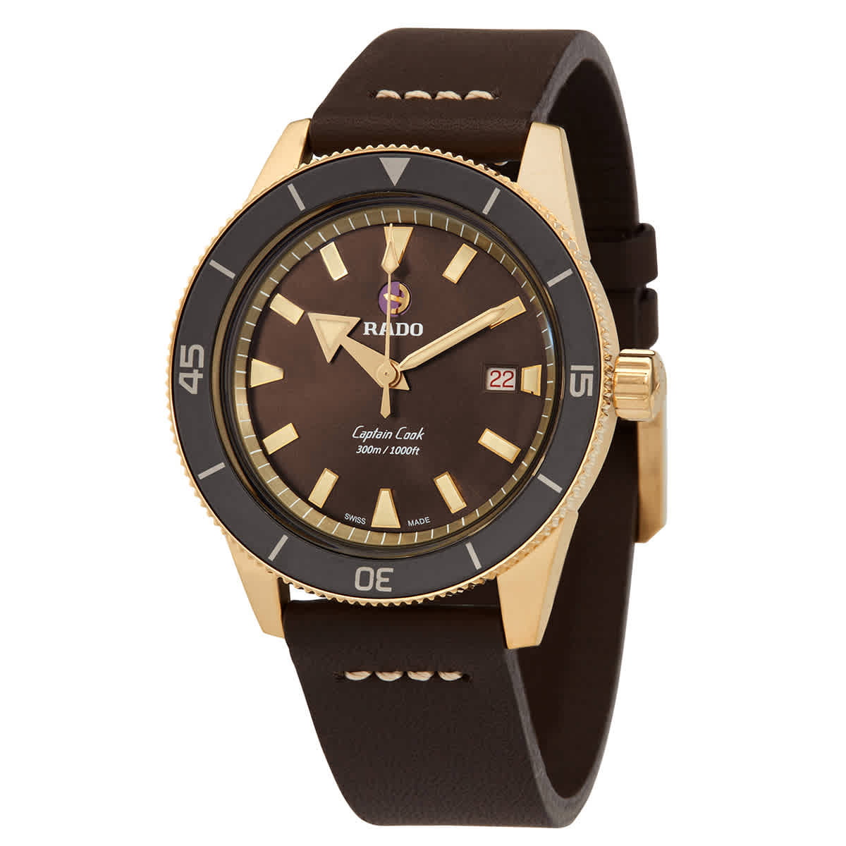 Rado Captain Cook Automatic Brown Dial Mens Watch R32504306 Rado
