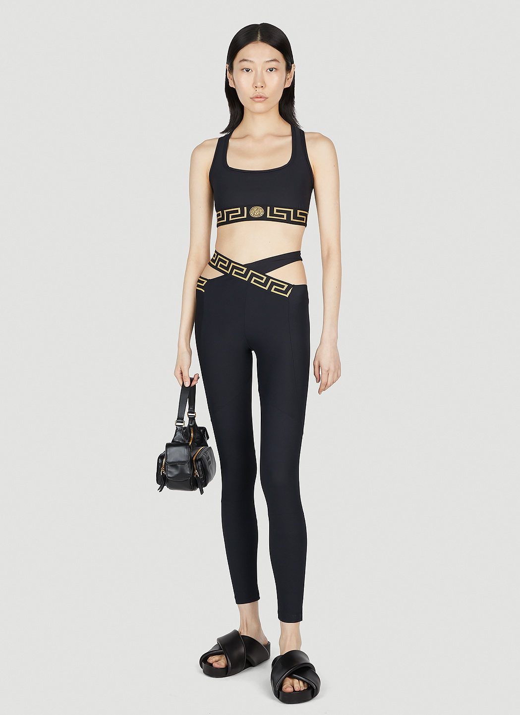 Versace Greca Trim Sports Bra Versace