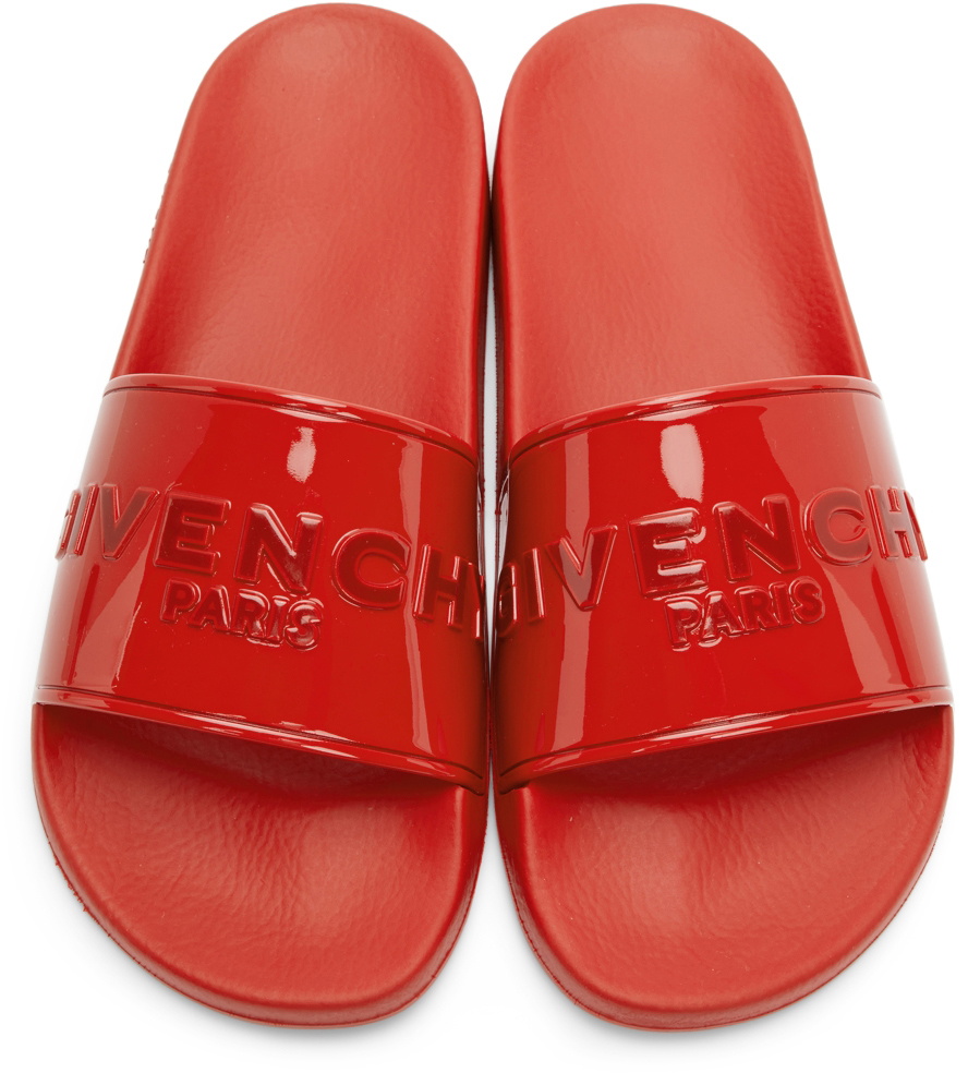 Givenchy Red Logo Slides Givenchy