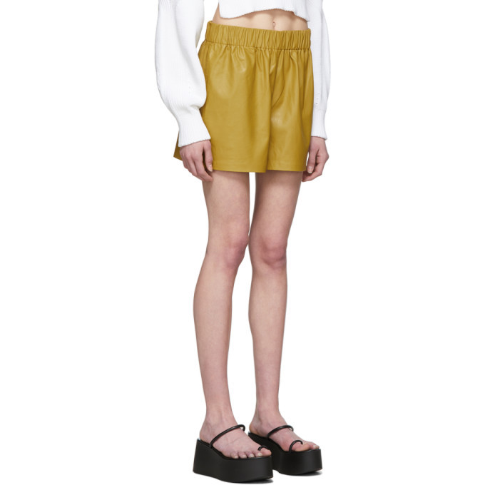 Tibi Khaki Tissue Pull-On Shorts Tibi