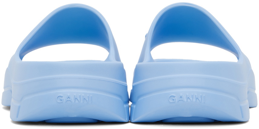 GANNI Blue Pool Slide Sandals GANNI