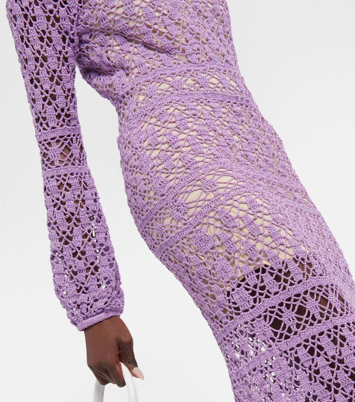 Anna Kosturova Bianca crochet cotton midi dress Anna Kosturova