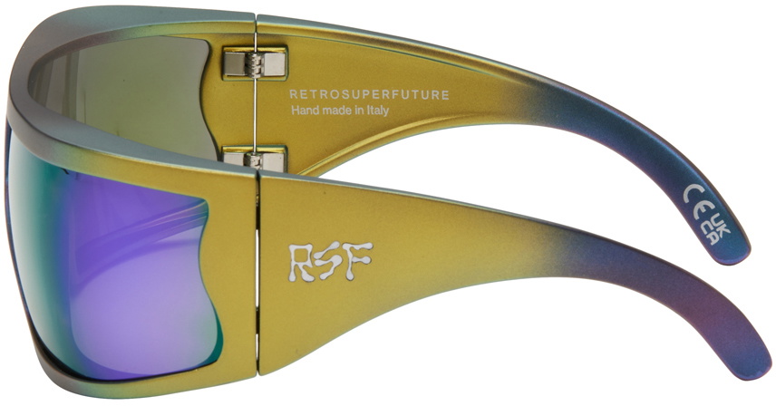 RETROSUPERFUTURE Green & Purple Bones Sunglasses RETROSUPERFUTURE