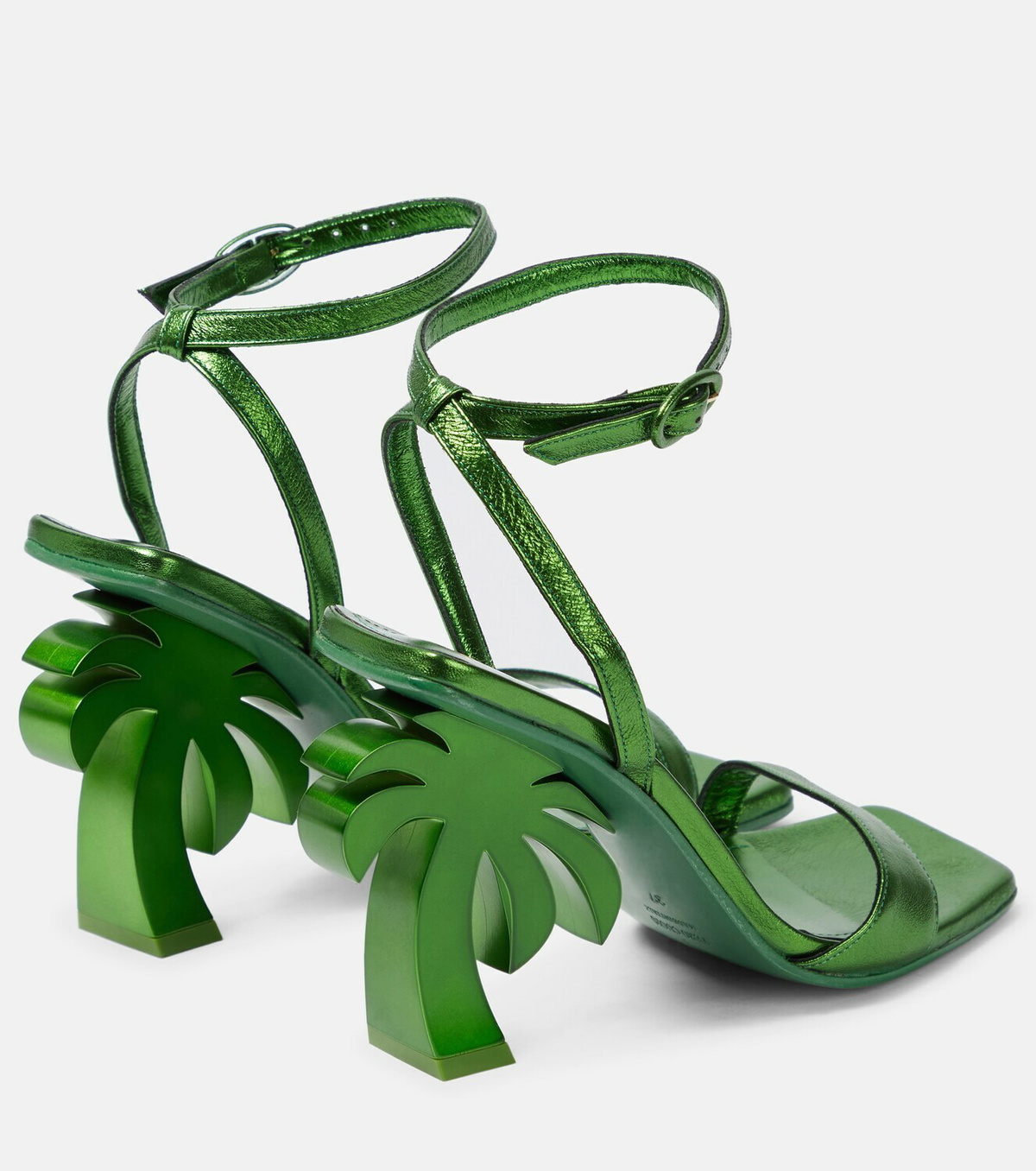 Palm Angels - Palm metallic leather sandals Palm Angels