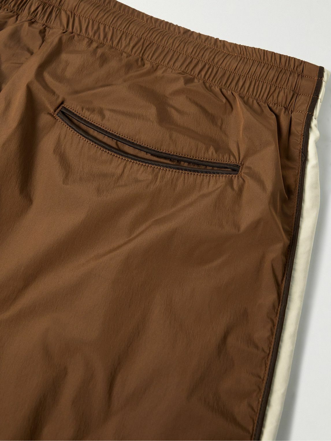 CHERRY LA - Straight-Leg Logo-Print Recycled-Shell Track Pants - Brown ...