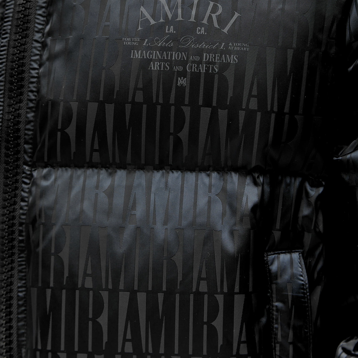 AMIRI Men's Jaquard Puffer Jacket in Black Amiri