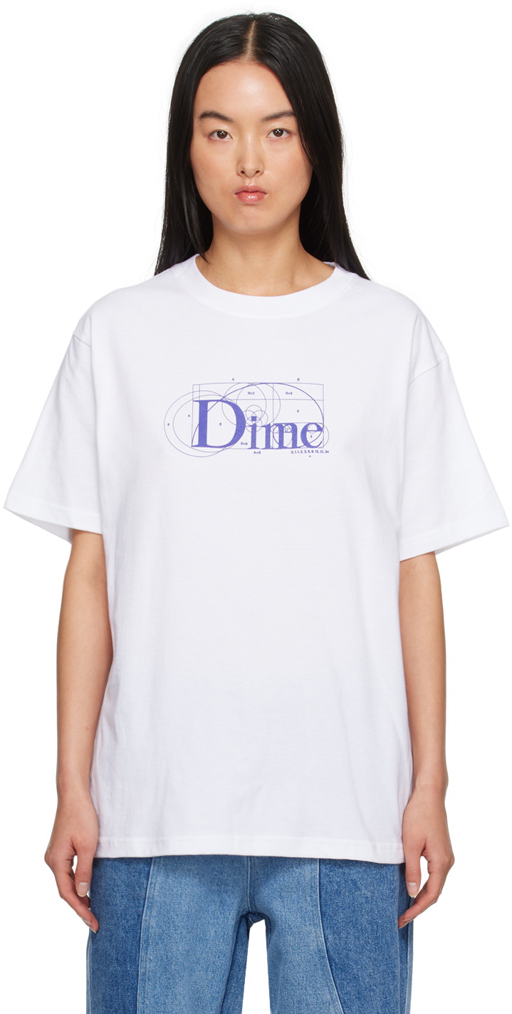 Dime White Ratio T-Shirt Dime