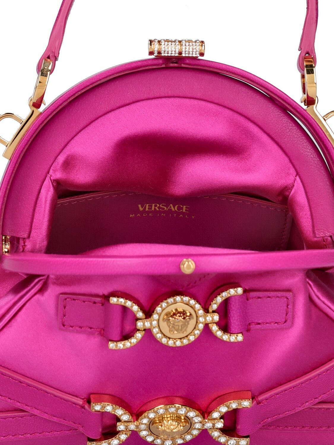 VERSACE - Small Satin Top Handle Bag Versace