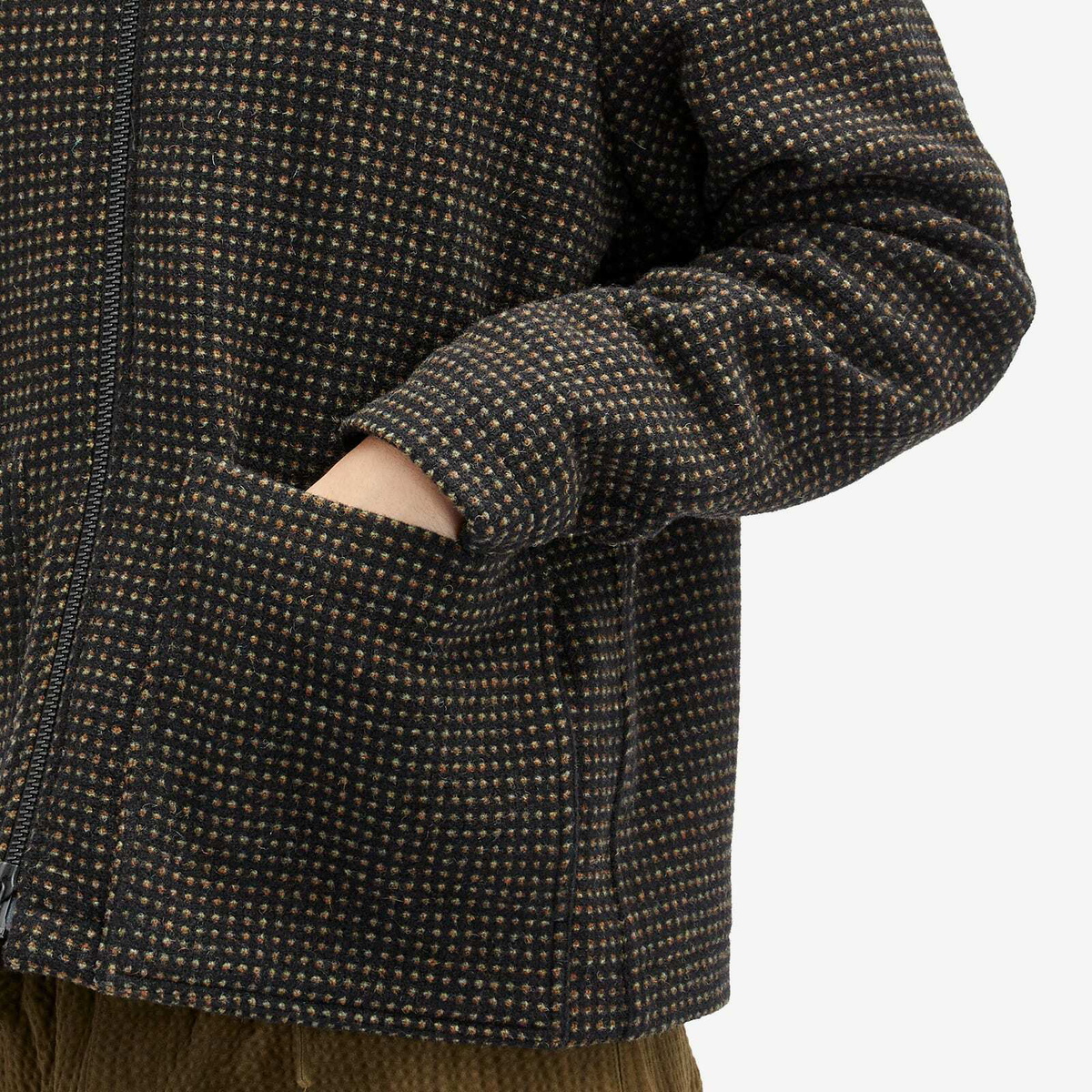 YMC Men's Bay City Bomber Jacket in Black/Brown YMC